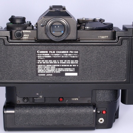 Canon F1 with AE Motor-drive FN, Film-back FN-100 and 28mm FD lens ...